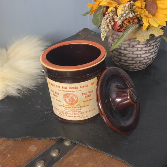Vintage | Kitchen | Vintage Brown Cheese Crock Jar Original Vintage ...